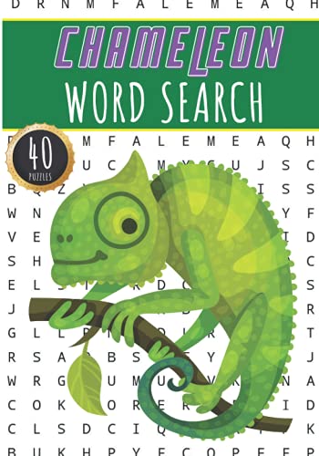 Chameleon Word Search: 40 Fun Puzzles With Words Scramble for Adults, Kids and Seniors | More Than 400 Reptiles Words On Chameleons and Different ... Terms and Carnivorous Animals Vocabulary