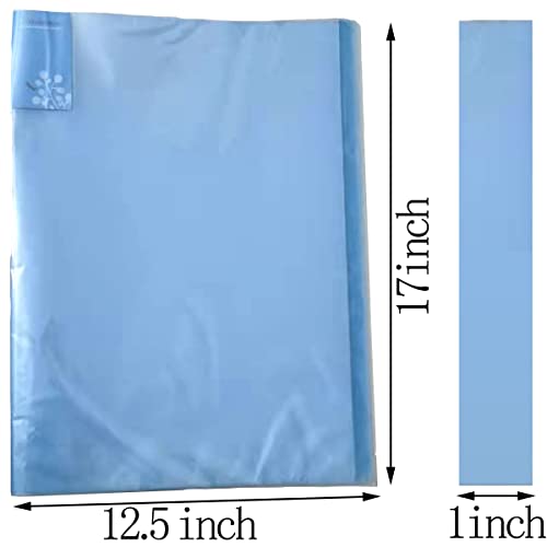 HADZLPOY Painting Storage Book 40 Clear Pockets Sleeves Protectors Art Portfolio Book,A3 Album information folder storage bag 30 x 40 cm Painting Presentation (Can Accommodate 16.5 X 12.1inch) (Blue)