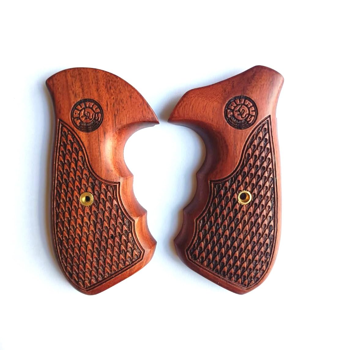BMPL Hardwood New Taurus Model 85 856 M 85 M85 M856 .38 Special 2" 2 inch Grips Hard Wood Smooth Finger Groove Handmade Handcraft