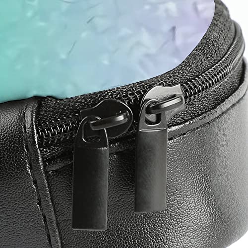 Mermaid Lavender Pattern Pencil Case PU Leather Pencil Pen Bag Large Capacity Pen Box Pencil Pouch Makeup Bag with Zip