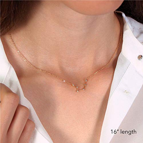 Taurus Zodiac Necklace - Gold Taurus Gift for Birthday or Christmas