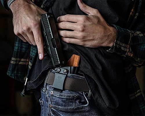 Gears and Barrels Kydex Leather Holster for Taurus GX4 - IWB Concealed Carry with Adjustable Retention and Leather Lining - Right Hand