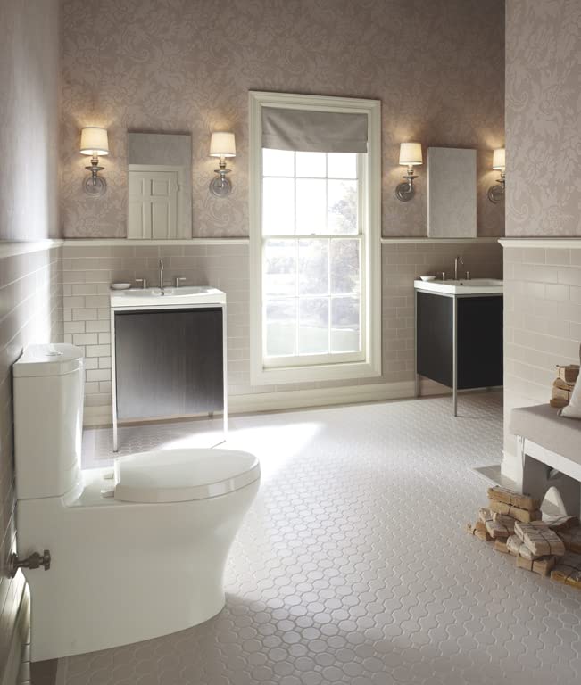 KOHLER 3569-0 Persuade Curv Toilet Tank, Dual-Flush 1.0 GPF or 1.6 GPF, Top-Mount Two-Button Flush, Toilet Tank Only, White