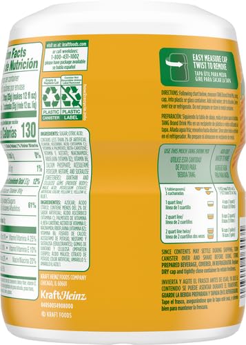 Tang Vitamins Passion Fruit Sweetened Powdered Drink Mix 1 Count 18 oz Canister