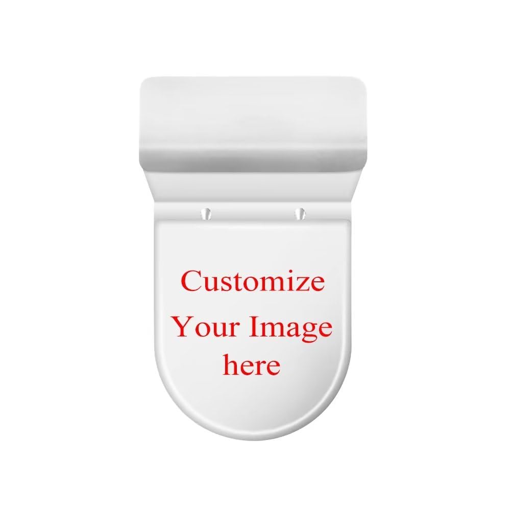 UNICEU Customize Bathroom Toilet Lid Cover and Toilet Tank Lid Cover Set of 2, Custom Your Personalized Images Bathroom Decorations Toilet Protector Dust Cover Lid Cover