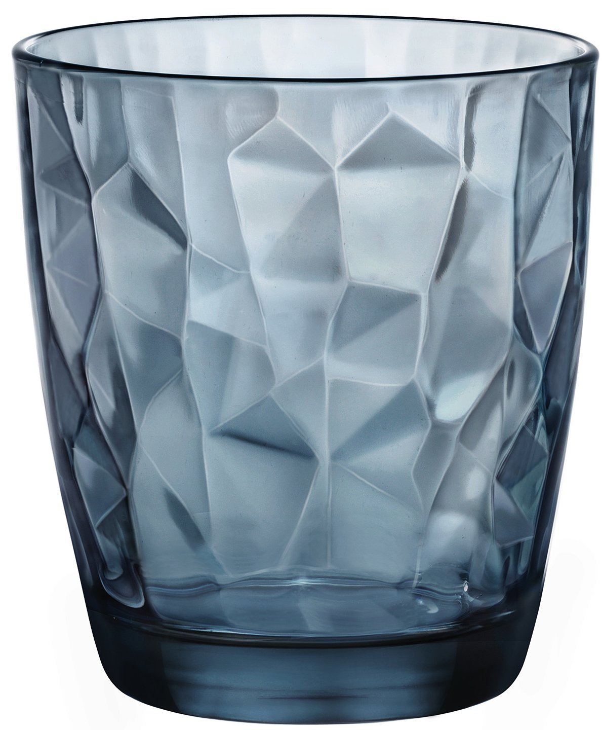 Bormioli Rocco Diamond DOF Ocean Glass, Set of 4, 4 Count (Pack of 1), Blue
