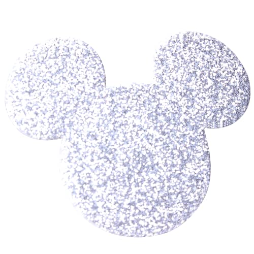 CHCN 100 pcs Minnie Mouse Confetti,Pink and Silver Glitter Minnie Mouse Confetti,Table Confetti, Minnie Mouse Birthday,First Birthday,Minnie Mouse Party Decoration,Baby Shower Decoration