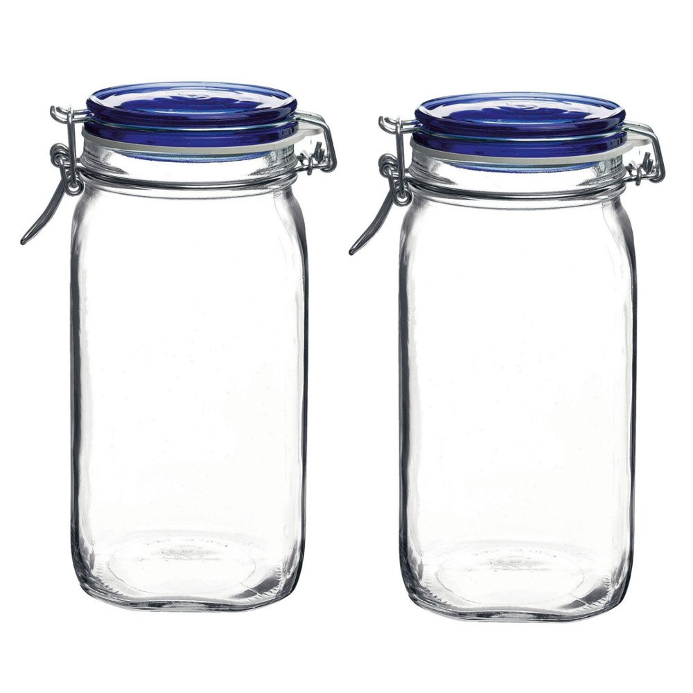 Bormioli Rocco Fido Jar - 1.5 Liter (50.75 oz.) - Blue Lid