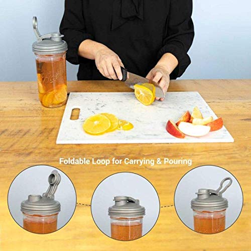 reCAP Mason Jar Lids 6 Piece Starter Set | Made in the USA | Leak-proof | No-break material