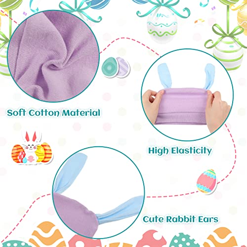 4 Pcs Easter Unisex Newborn Hat Colorful Baby Beanie Hat with Bunny Ears Soft Cute Baby Bunny Hat Newborn Beanie for Infants Baby Caps 0-6 Months
