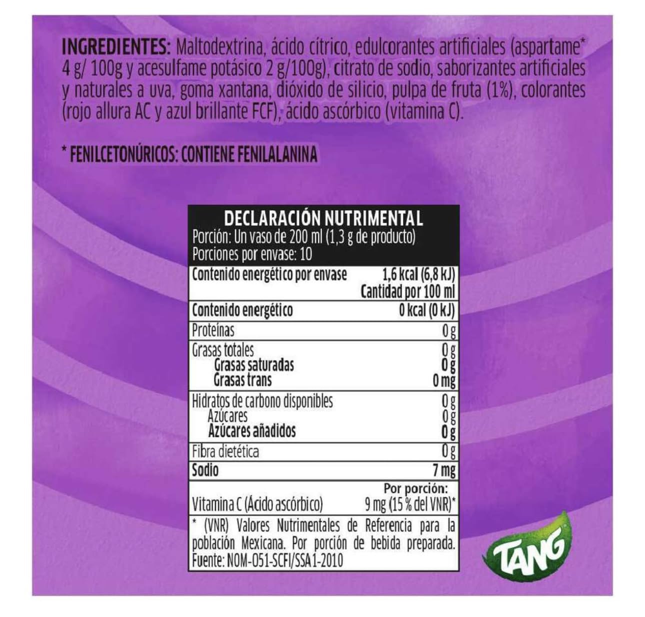 TANG Uva 25g | Powdered Drink Mix Grape 5 Pack