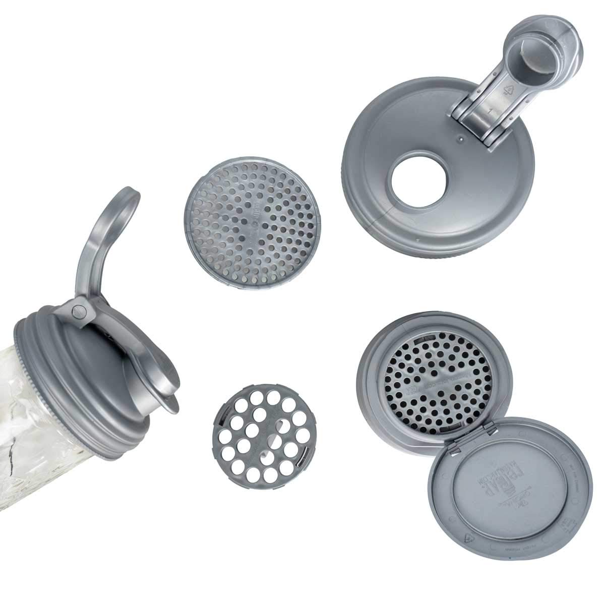 reCAP Mason Jar Lids 6 Piece Starter Set | Made in the USA | Leak-proof | No-break material