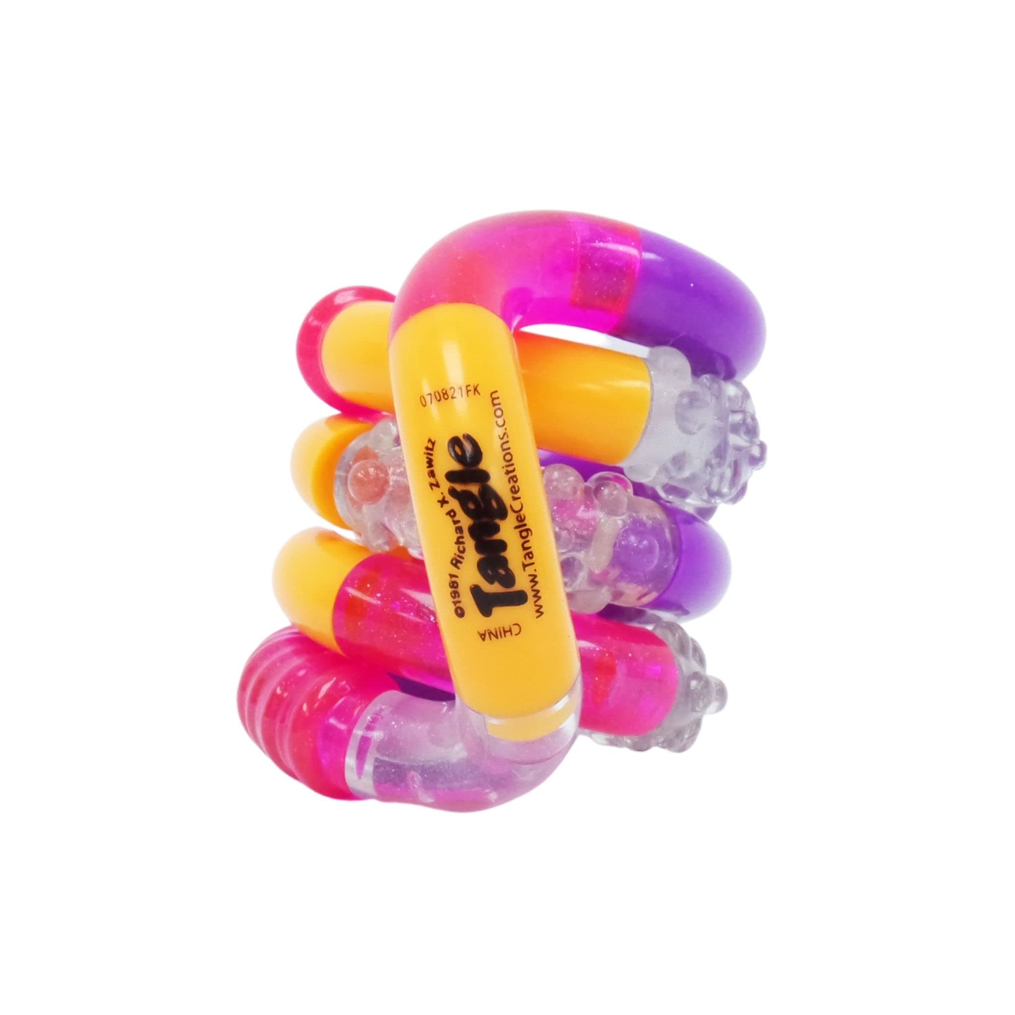 Tangle® Jr. Textured 4-Pack Genuine Tangle Toys Fidget Pack - Textured Fidget Toy Fidgets Pack for Kids and Adults - Fidget Toy for School - Gift for Teens and Adults