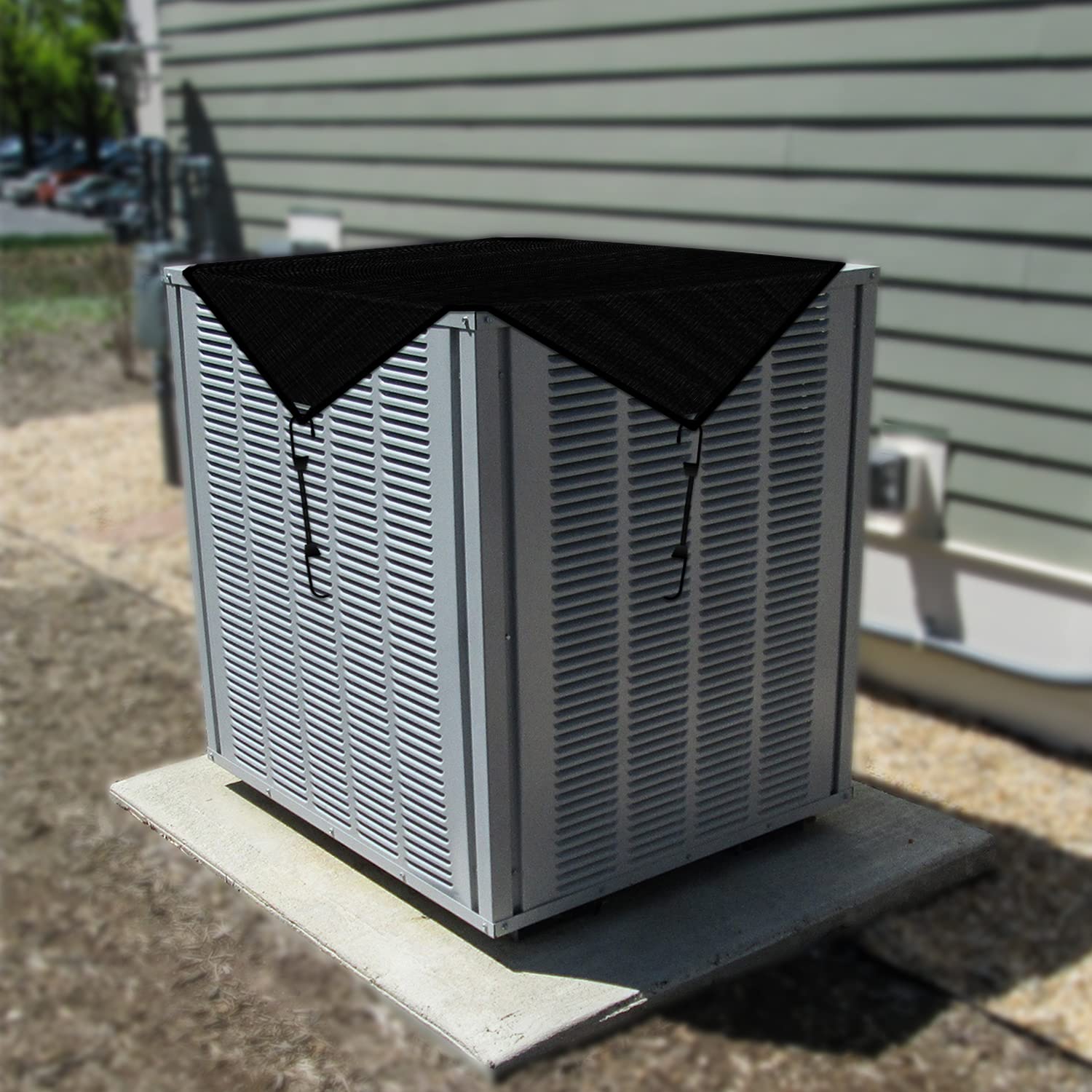 TANG Outside Winter AC Unit Cover 28"x28" Outdoor Air Conditioner A/C Unit Compressor Cover Keep Out Leaves with Bungee Cords