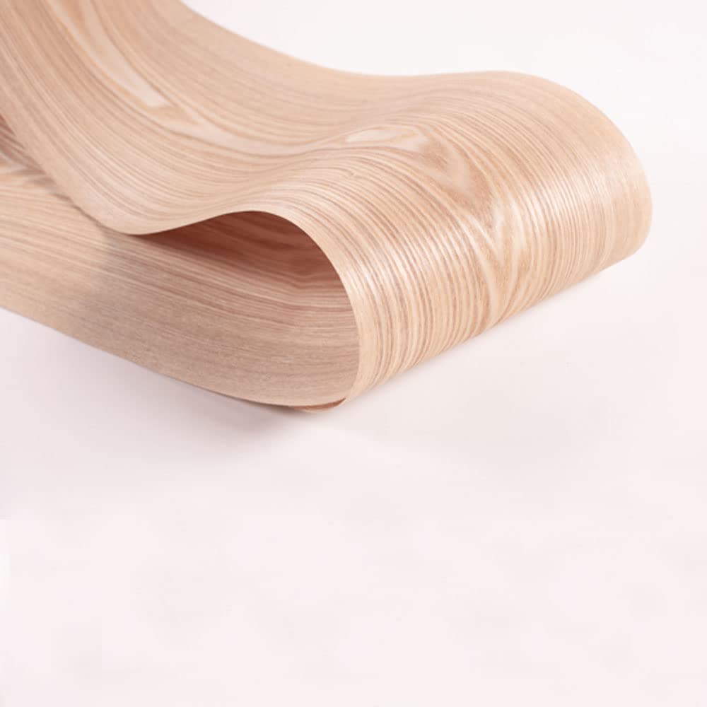 Natural Fraxinus Mandshurica Wood Veneer Roll - 6 x 98 Inch - Restoration Sheets for Speaker Renovation, DIY Handmade, Unfinished Wooden Veneer Sticker