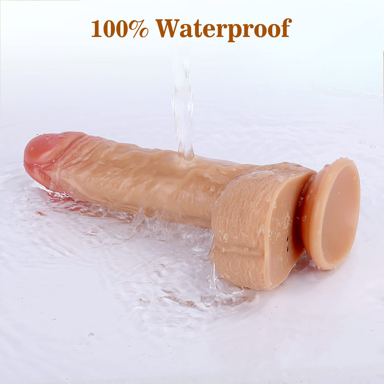 8.5 Inch Thrusting Realistic Dildo for Women with 3 Telescopic Speeds 9 Vibration Modes Independently Remote Control, Silicone Vibrator for G Spot Clitoral Anal Stimulation Huge Penis Adult Sex Toy