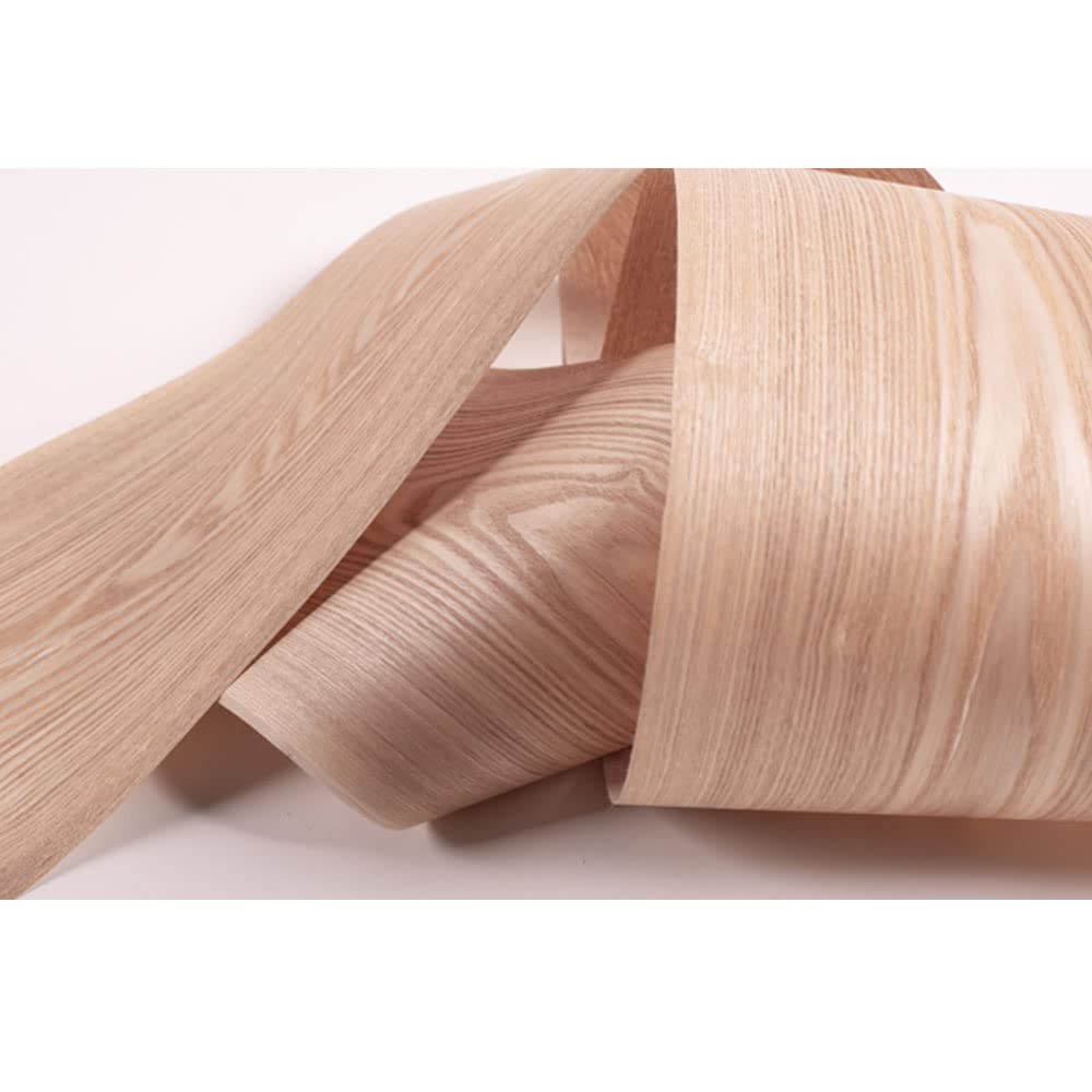 Natural Fraxinus Mandshurica Wood Veneer Roll - 6 x 98 Inch - Restoration Sheets for Speaker Renovation, DIY Handmade, Unfinished Wooden Veneer Sticker