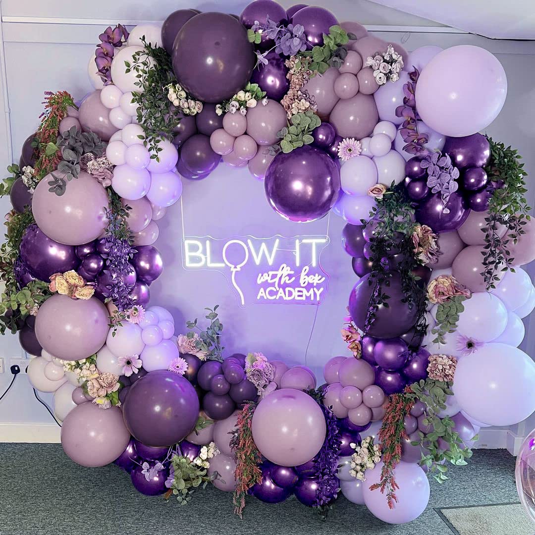 Purple Balloon Garland Arch Kit Lavender Lilac Double Stuffed Balloons Set For Birthday Baby Shower Graduation Prom Sweet 16 Encanto Wednesday Addams