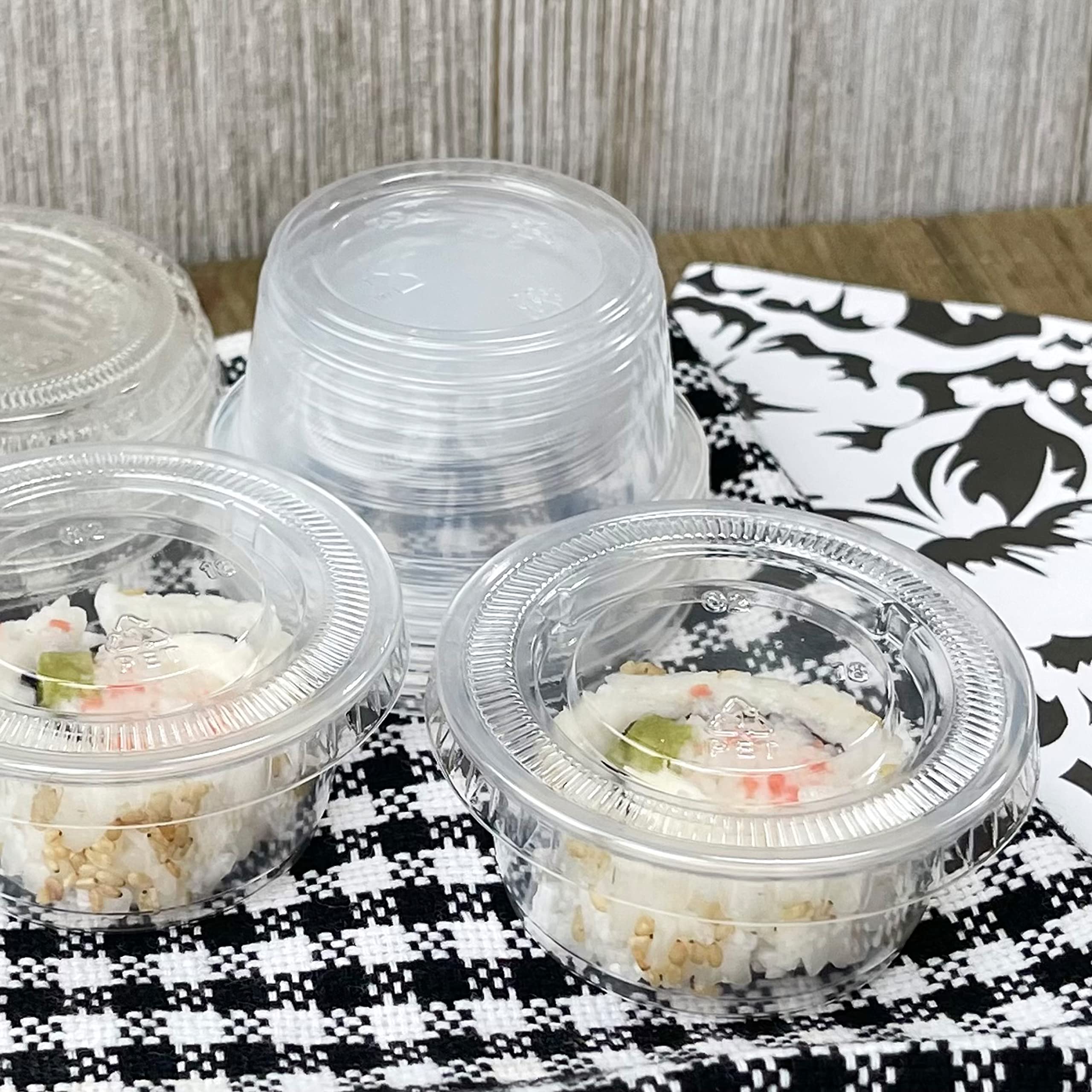 Outside the Box Papers 2 Ounce Compostable Biobased Plastic Cups and Lids - 100 Pack