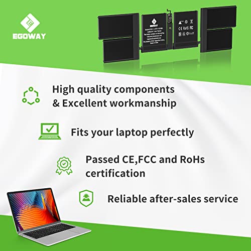 A2442 Battery, Egoway A2519 Replacement Laptop Battery for MacBook Pro 14 inch (Late 2021), Easy-to-Install Replacement Battery A2442 with Tools, EMC3650 [11.47V/6100mAh]