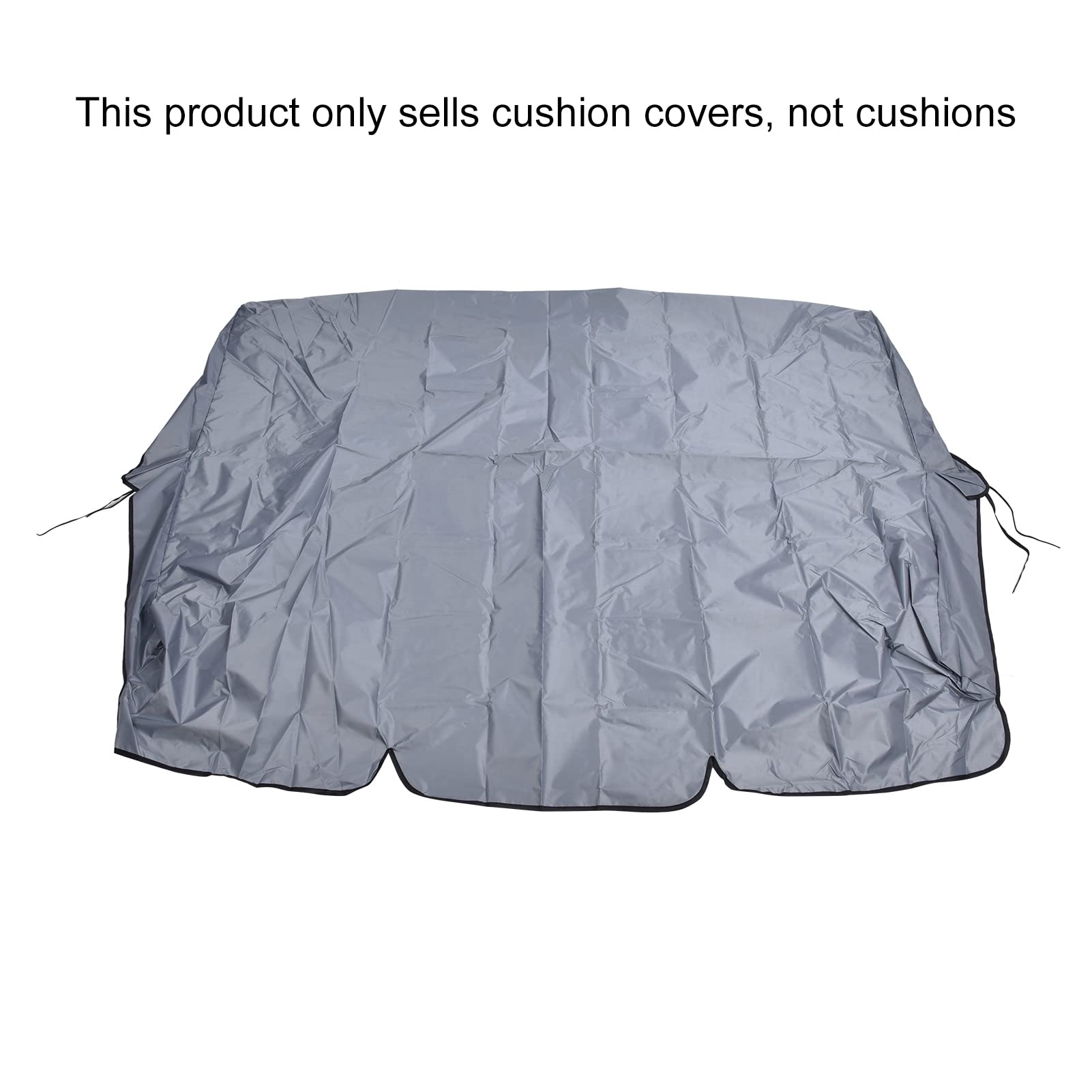 Oumefar 3 Seater Swing Cushion Cover Lightweight Swing Seat Cover Swing Cushion Replacement for Garden for Patio(Gray)