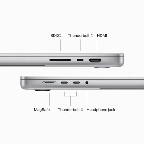 Apple 2023 MacBook Pro Laptop M3 Pro chip with 12‑core CPU, 18‑core GPU: Built for Apple Intelligence, 16.2-inch Liquid Retina XDR Display, 18GB Unified Memory, 512GB SSD Storage; Silver