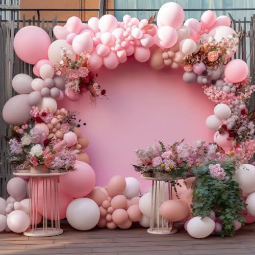 Pastel Pink Balloon Kit - Arch, Garland, Metallic & Different Sizes for Birthday, Baby Shower, Winter, Bridal & Prom Parties