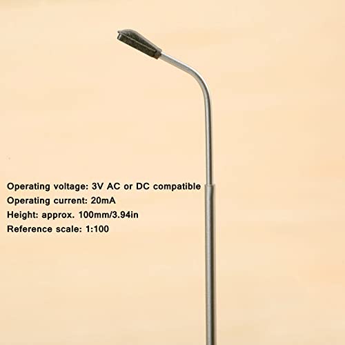 20Pcs Model Railway Train Model Street Lights LED Dual Lampposts HO OO Scale LEDs Dual Heads Gauge Model Street Light Layout