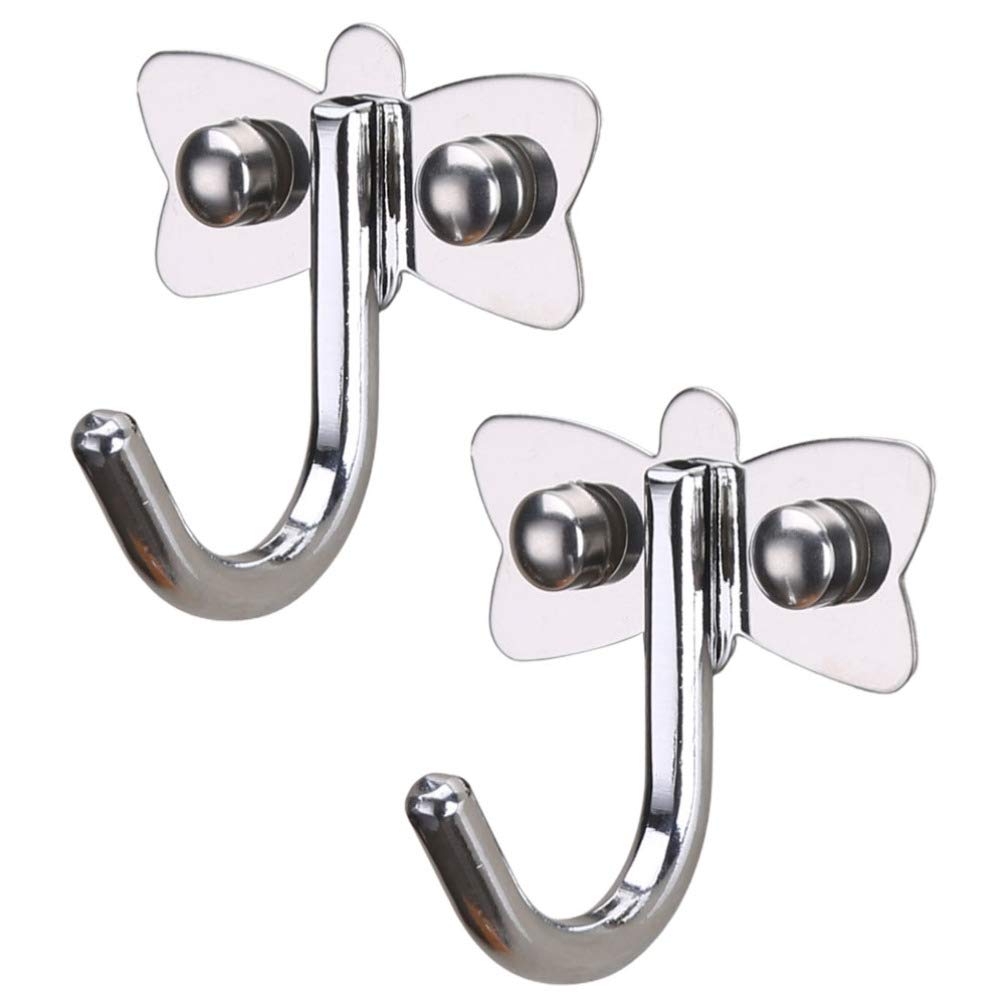 Milisten 2pcs Hook up Aniaml Hanging Hooks Decorative Iron Hook Metal Entryway Hooks Dragonfly Wall Hanger Scarf Hanging Hooks Self Hanging Robe Hooks Novelty Wall Hanger Seamless Door Hook