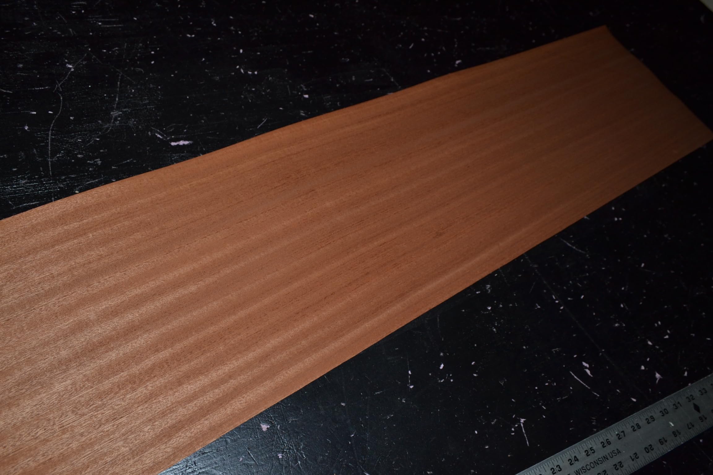 Sapele Raw Wood Veneer Sheet 11.5 x 46 inches 1/42nd