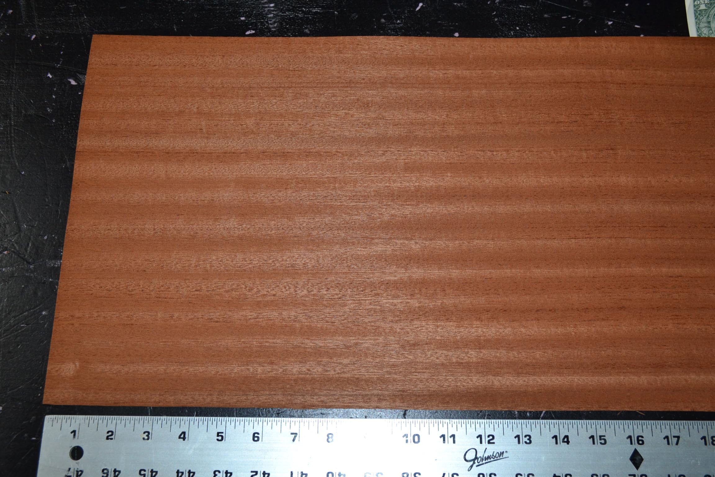 Sapele Raw Wood Veneer Sheet 11.5 x 46 inches 1/42nd