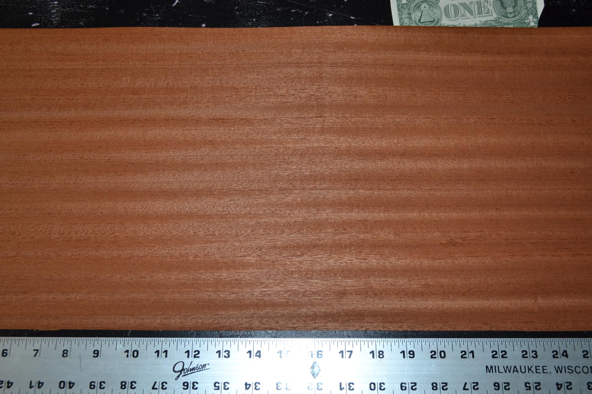 Sapele Raw Wood Veneer Sheet 11.5 x 46 inches 1/42nd