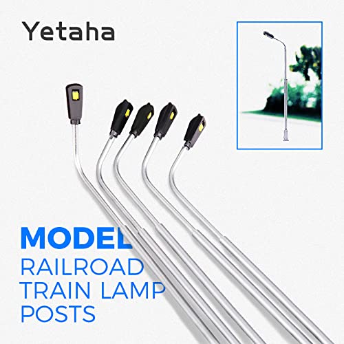 20Pcs Model Railway Train Model Street Lights LED Dual Lampposts HO OO Scale LEDs Dual Heads Gauge Model Street Light Layout