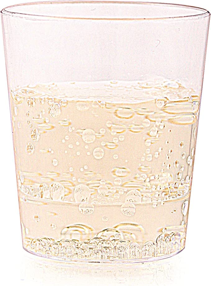 BaydenB Mini-Ware Mod Shot Cups - 20 Clear Plastic Cups, 2oz Disposable Shot Glasses, Ideal for Parties, Events, and Catering - BPA-Free, Elegant Design