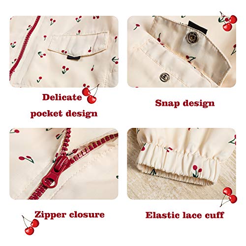 COTTON FAIRY Baby Girls Jackets Cherry Hoodie Coats 12 Months