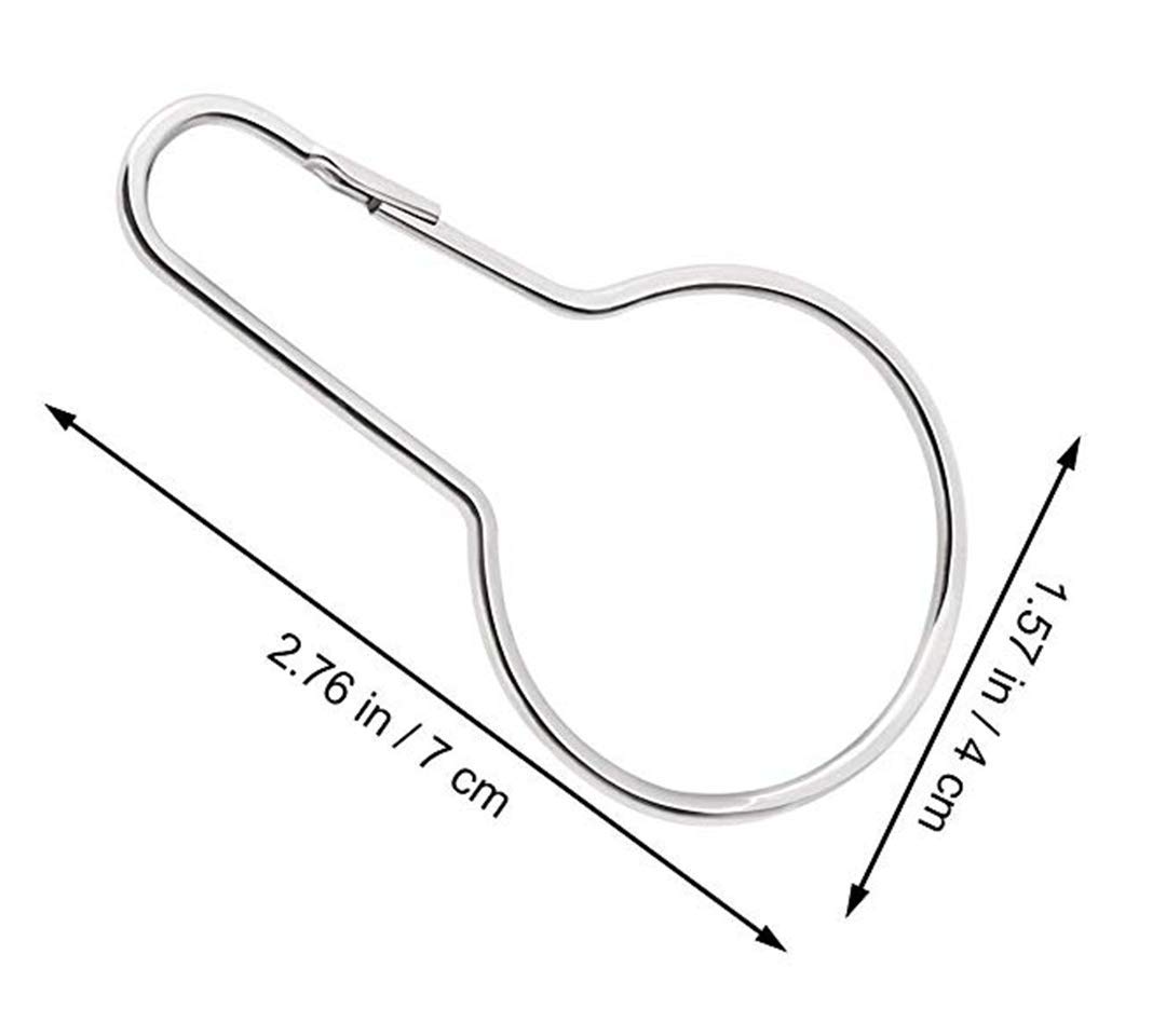 A person who loves life，Shower Curtain Ring Hook Metal Shower Ring 100pcs