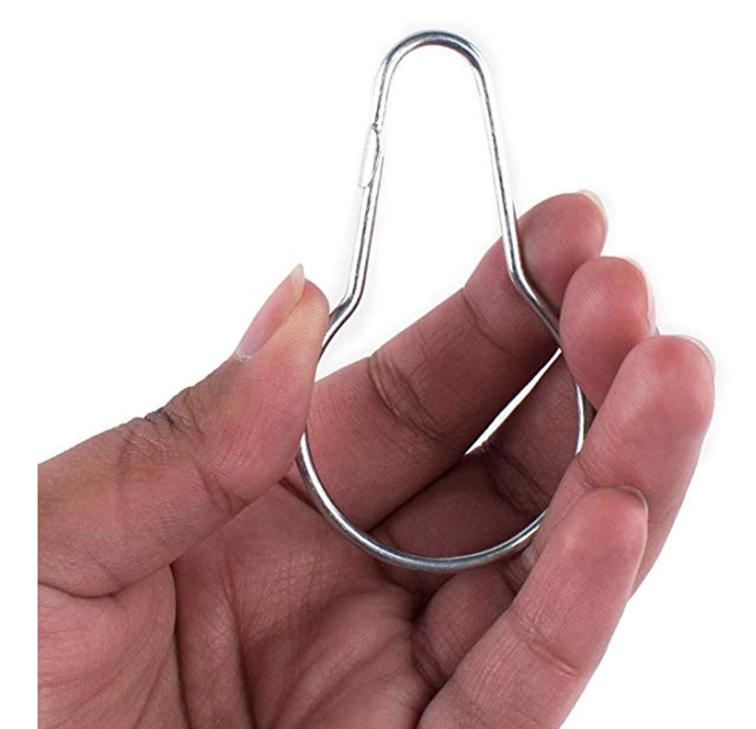A person who loves life，Shower Curtain Ring Hook Metal Shower Ring 100pcs