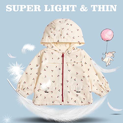 COTTON FAIRY Baby Girls Jackets Cherry Hoodie Coats 12 Months