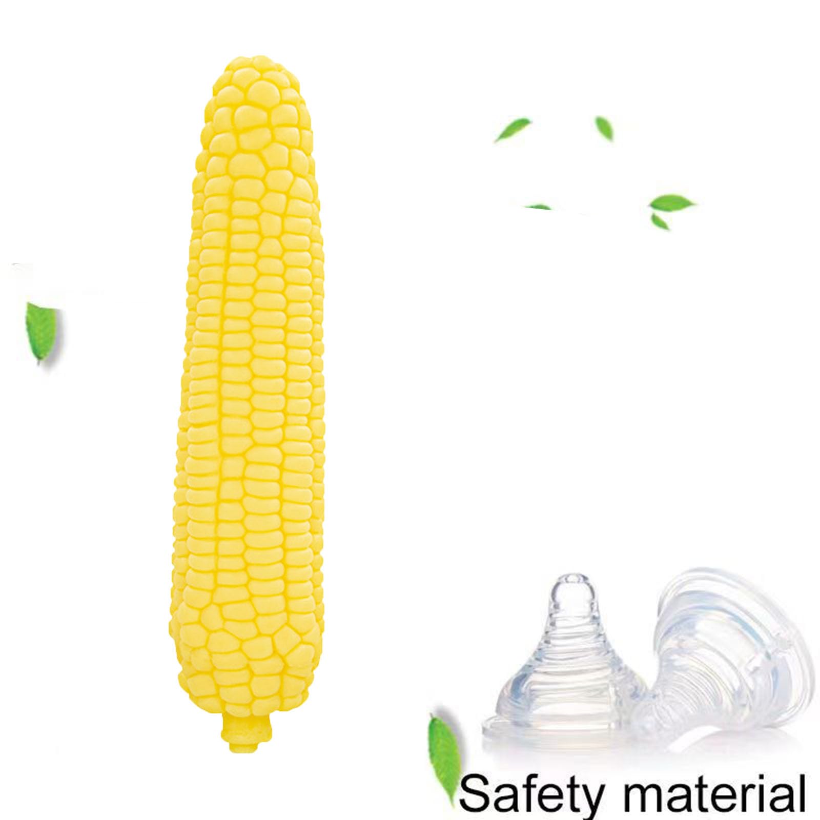 7.87 inch Corn Shape Soft Silicone Realistic Dildo Sex Toy Clitoral Dildo Anal Dildo Plug with Textures for Women Men - Corn