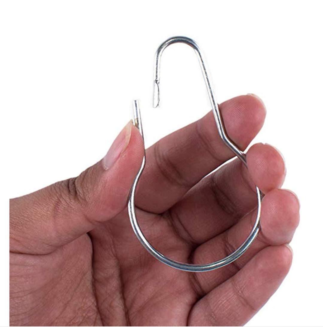 A person who loves life，Shower Curtain Ring Hook Metal Shower Ring 100pcs