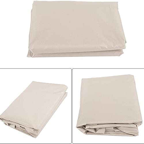 Outdoor Swing Cushion Cover Patio Swing Cushion Replacement 3 Seater Swing Seat Cushion Cover Waterproof (Beige)