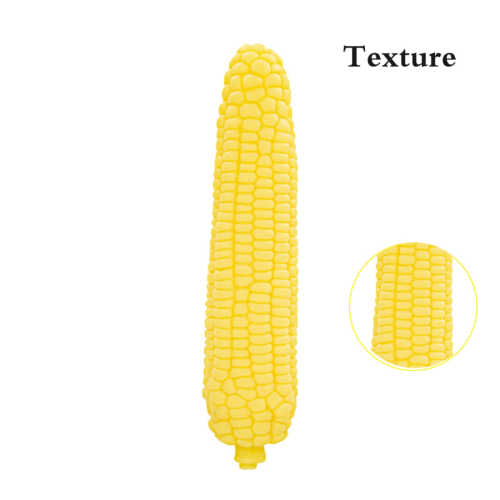 7.87 inch Corn Shape Soft Silicone Realistic Dildo Sex Toy Clitoral Dildo Anal Dildo Plug with Textures for Women Men - Corn
