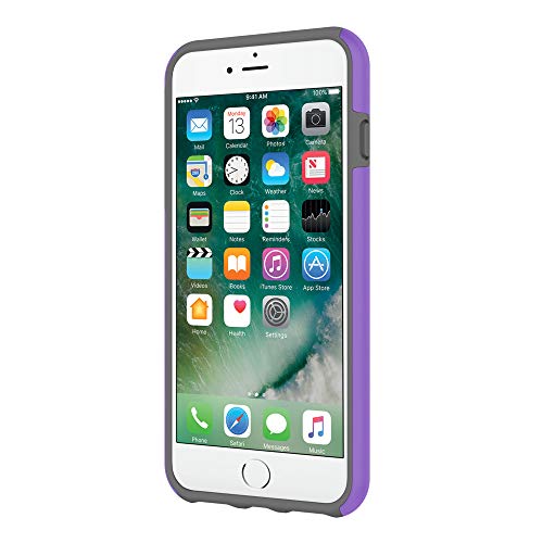 iPhone 8 Plus Case, iPhone 7 Plus Case, Incipio Premium DualPro Shockproof Hard Shell Hybrid Rugged Dual Layer Protective Outer Shell Shock and Impact Absorption Cover (5.5 Inch) - Purple/Charcoal