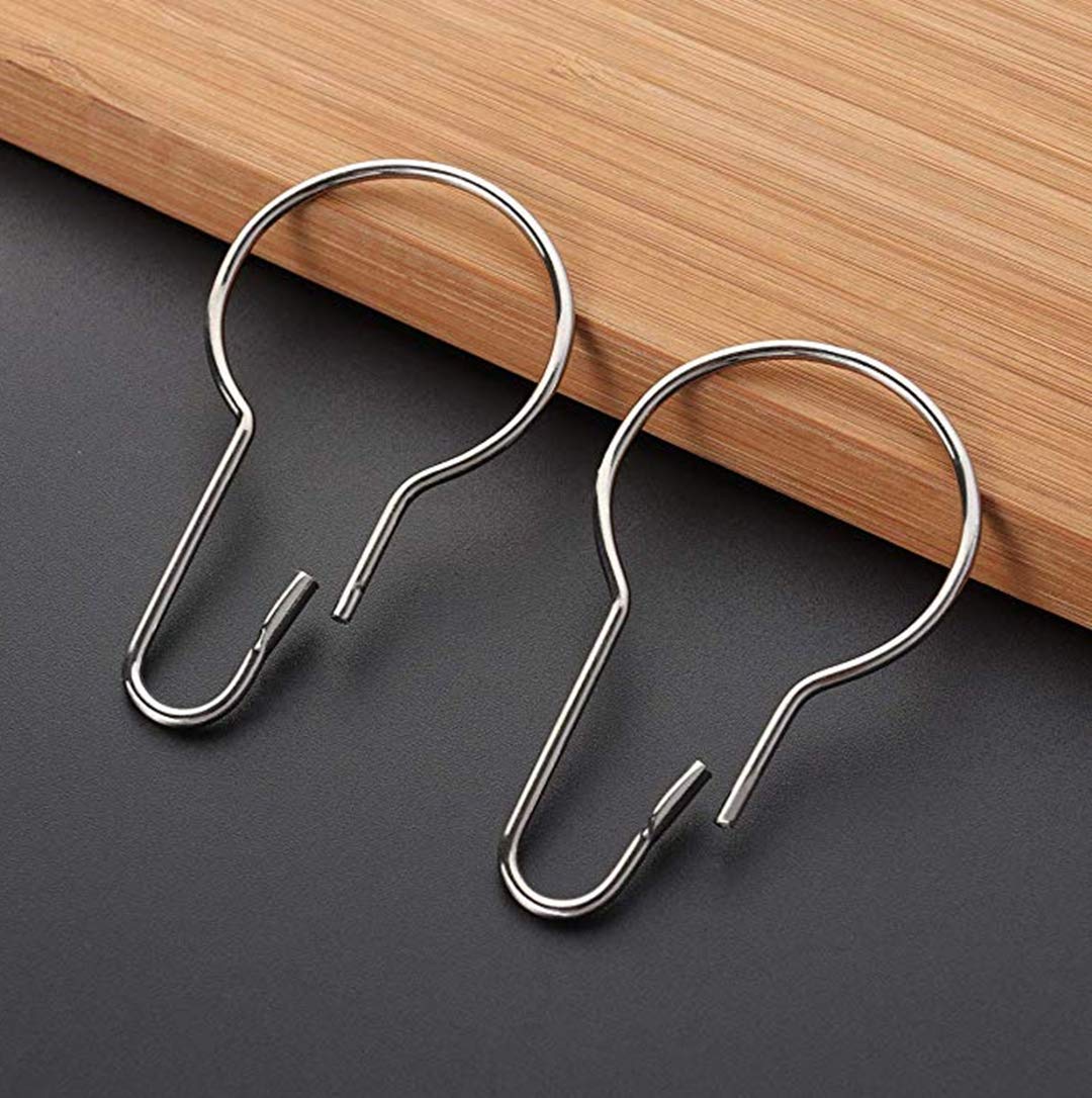 A person who loves life，Shower Curtain Ring Hook Metal Shower Ring 100pcs