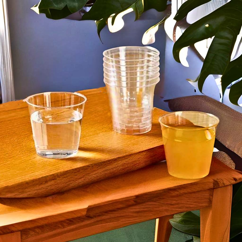 Green Direct 2 oz. Plastic Shot Glasses Disposable Clear Cups - Pack of 100, Small Plastic Cups for Vodka, Whiskey, Tequila, Wine, and Jello Shots, Mini Party Sample and Tasting Cups