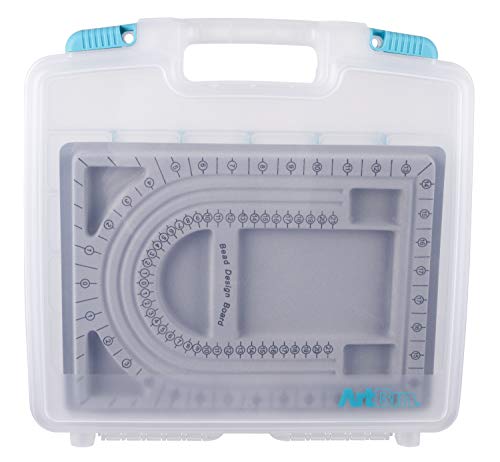 ArtBin 6962BB Quick View Bead Box, Portable Art & Craft Organizer with Bead Tray, Portable Art & Craft Storage Box, Clear