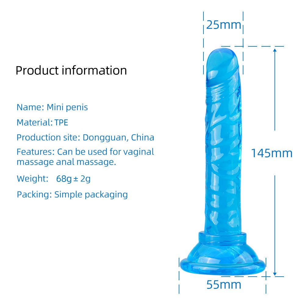 6.05 inches Hidden Packing Silicone Suction Cup Realistic Classic Dick Wand with Strong Suction Cups for Men and Women or Men's and Women's Games-A40