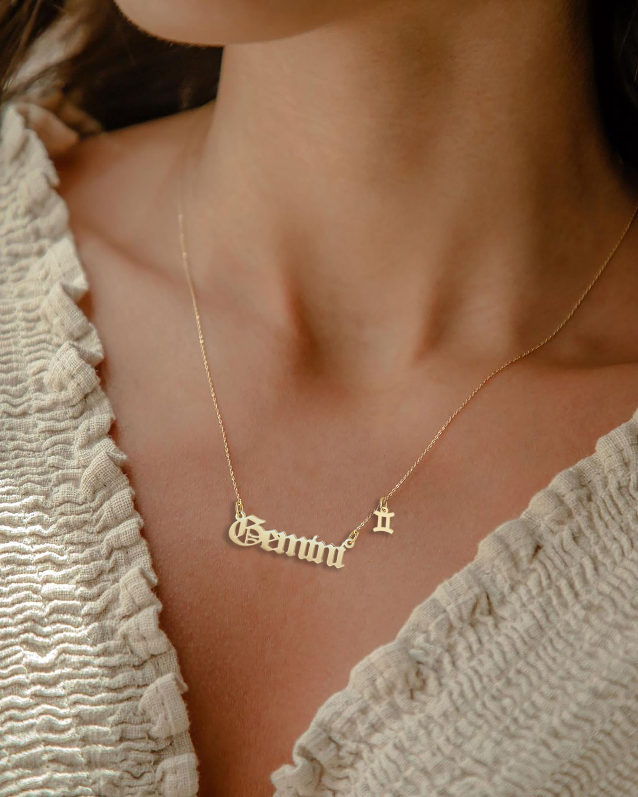 QXTX Taurus Necklace,Taurus Necklace for Women,Zodiac Necklace,Horoscope Constellations Necklace(Gold,Taurus)