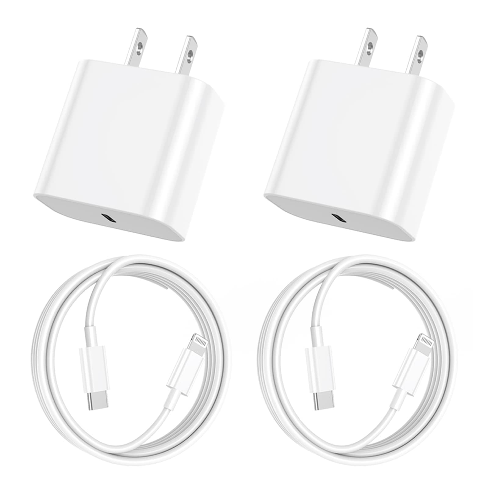 iPhone Charger Fast Charging, [Apple MFi Certified] 2Pack USB C Charger Block with 6FT USB C to Lightning Cable for iPhone 14 Pro Max/14 Pro/14/13 Pro Max/13 Pro/13/12 ProMax/12/11/XS/XR/X, for iPad