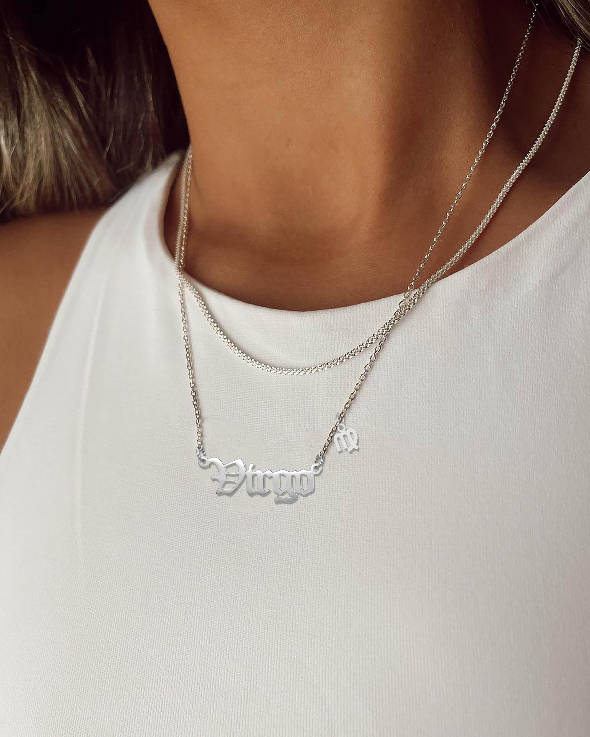 QXTX Taurus Necklace,Taurus Necklace for Women,Zodiac Necklace,Horoscope Constellations Necklace(Gold,Taurus)